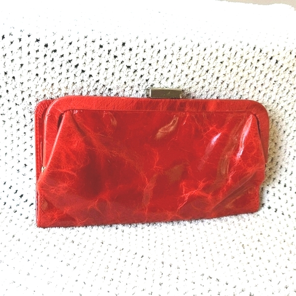 Latico N J | Bags | Authentic Latico Red Leather Clutch Bag Purse ...